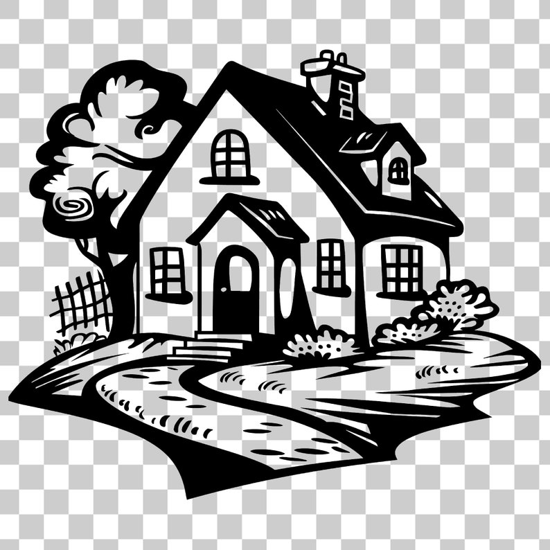 House SVG, PNG, House Frame SVG Cut Files for Cricut and More. Instant ...