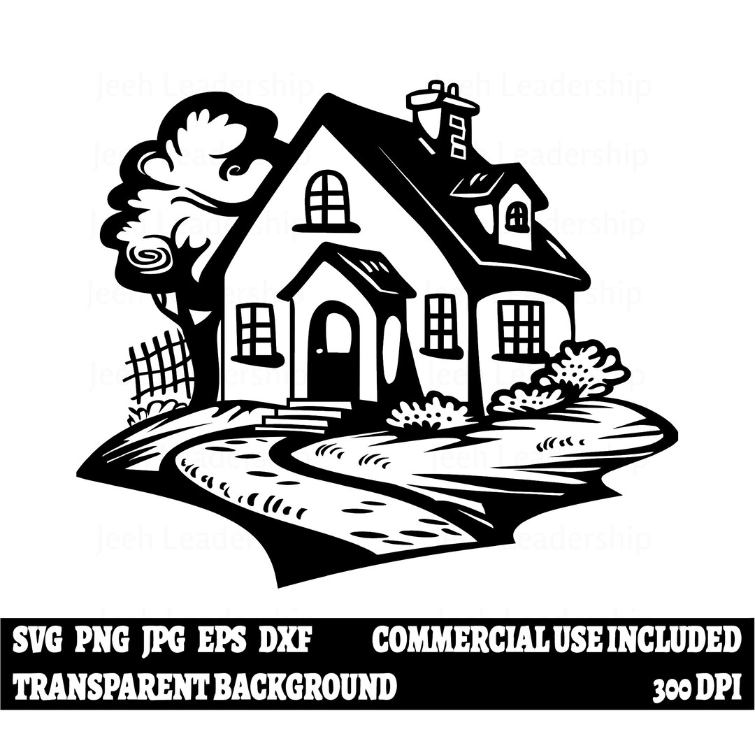 House SVG, PNG, House Frame SVG Cut Files for Cricut and More. Instant ...