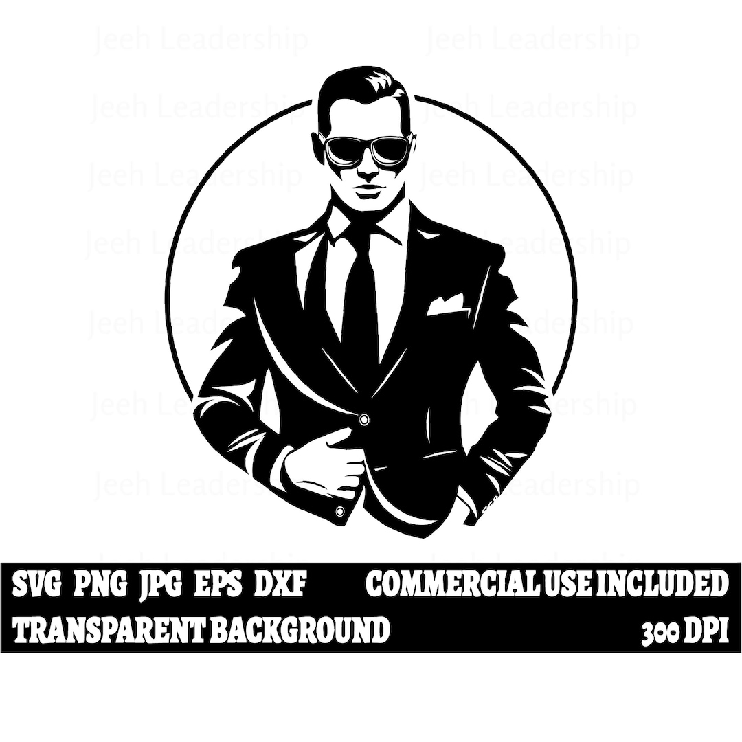 Man in Suit Svg PNG, Man Wearing Suit Svg, Man Svg Files for Cricut and ...