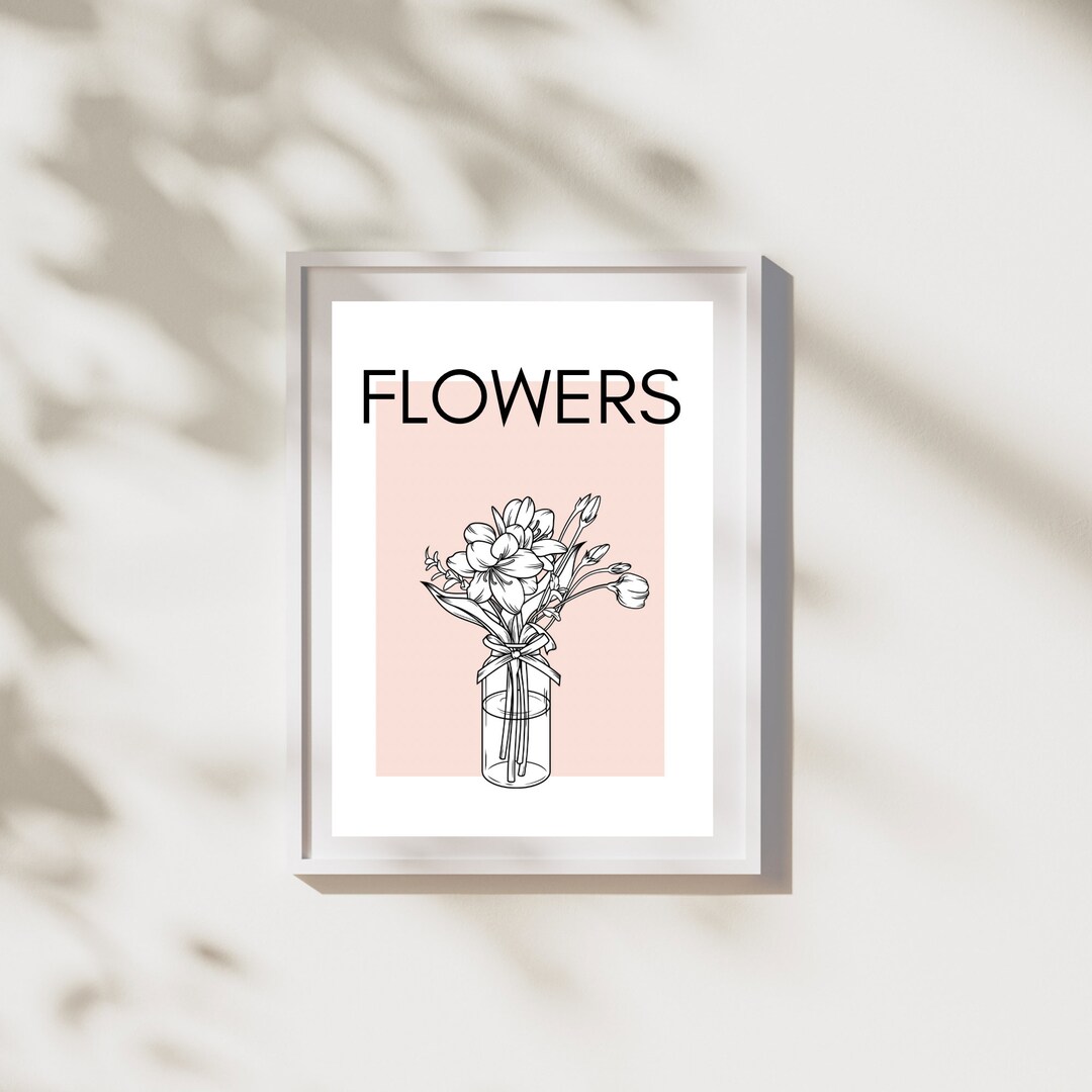 Flowers A4 Wall Art Poster - Etsy