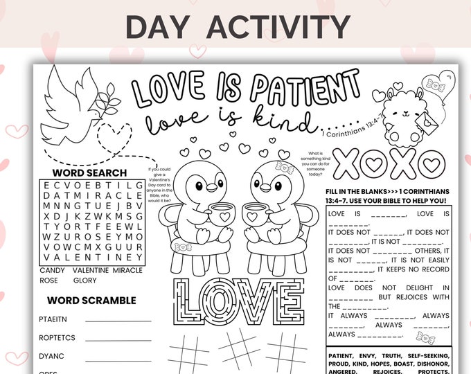 Bible Love Craft for Kids, 1 Corinthians 13:4-8 "love Is..." Valentine ...