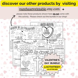 Christian Valentine's Day Activity Sheet Printable, Bible Affirmation ...