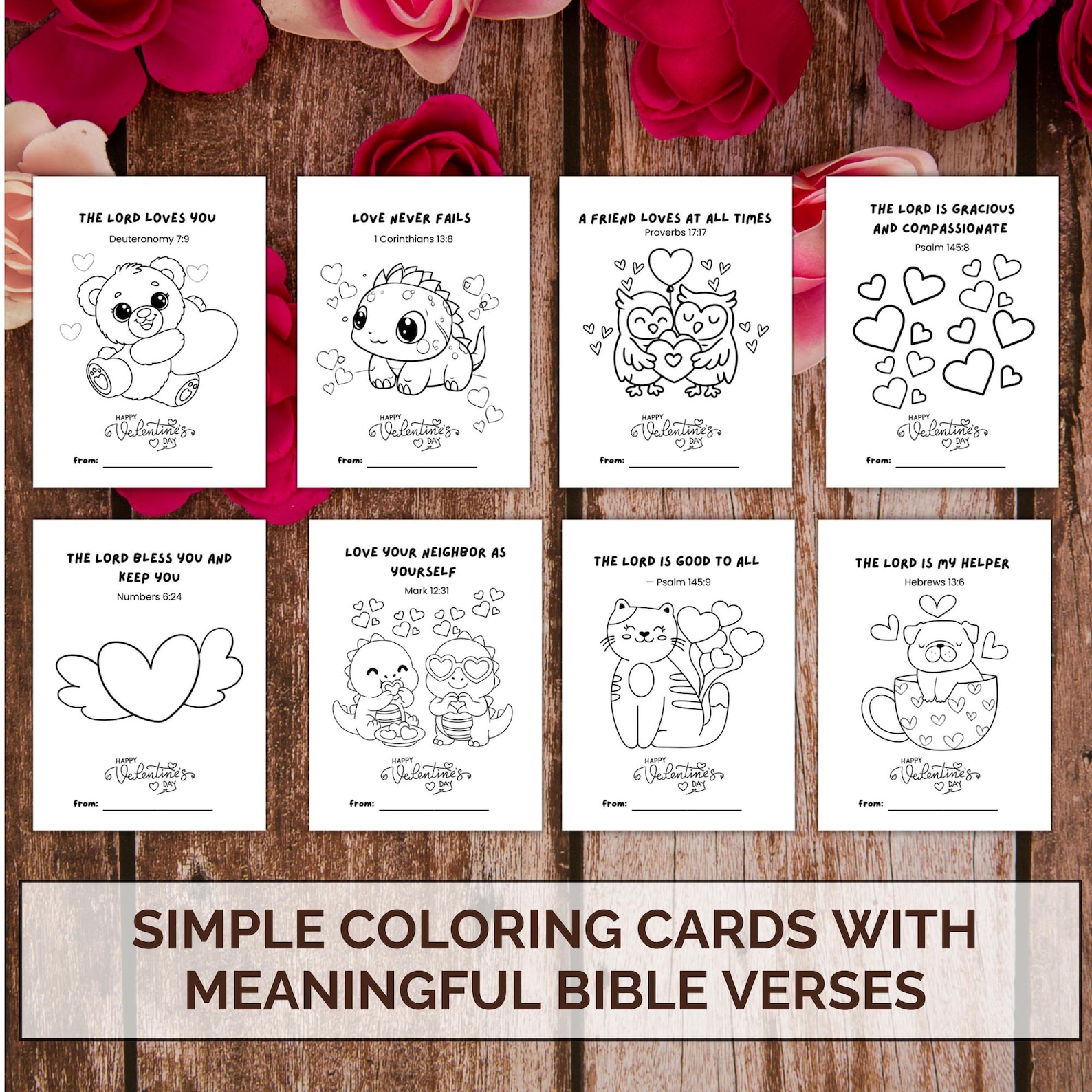 30 Bible Verse Valentine Cards, Printable Christian Bible Verse ...