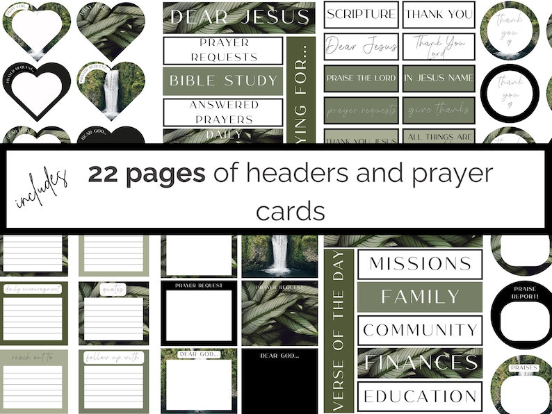 Printable Prayer Board Kit, God's Garden Vison Board Prayer Kit ...