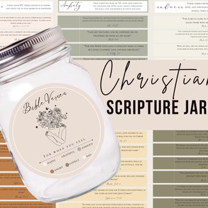 Printable Scripture Jar Kit, Bible Verses for Feelings and Emotions ...