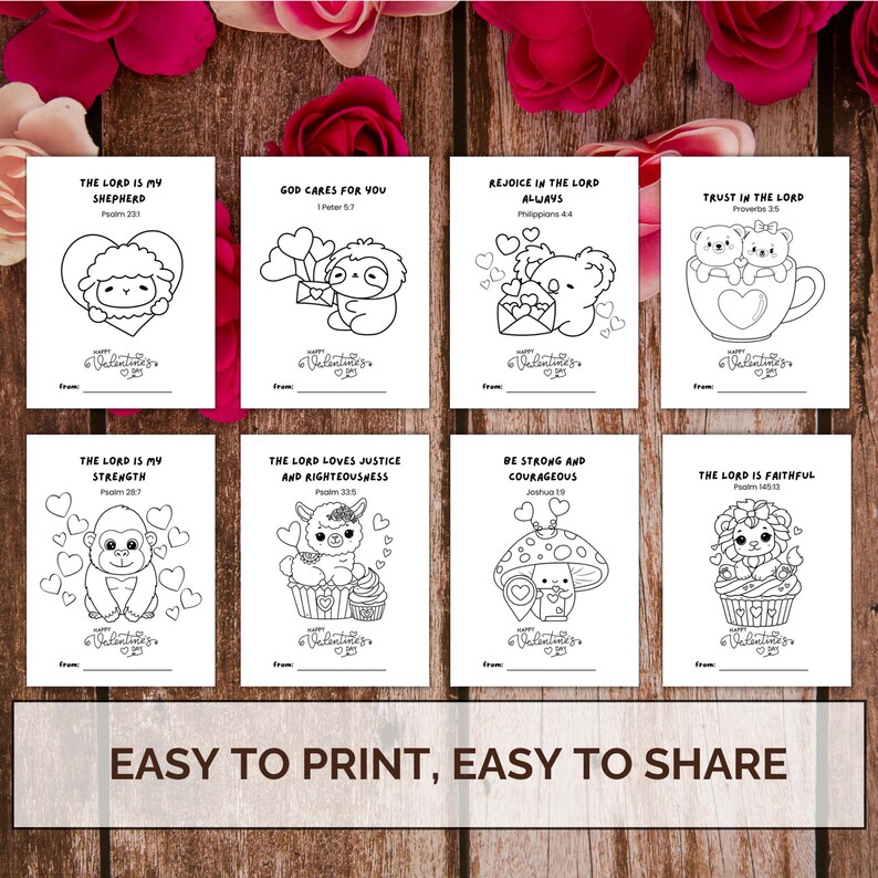 30 Bible Verse Valentine Cards, Printable Christian Bible Verse ...