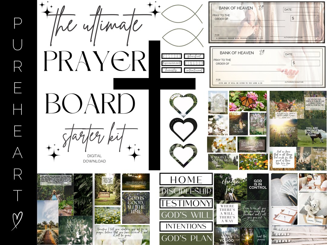 Printable Prayer Board Kit, God's Garden Vison Board Prayer Kit ...