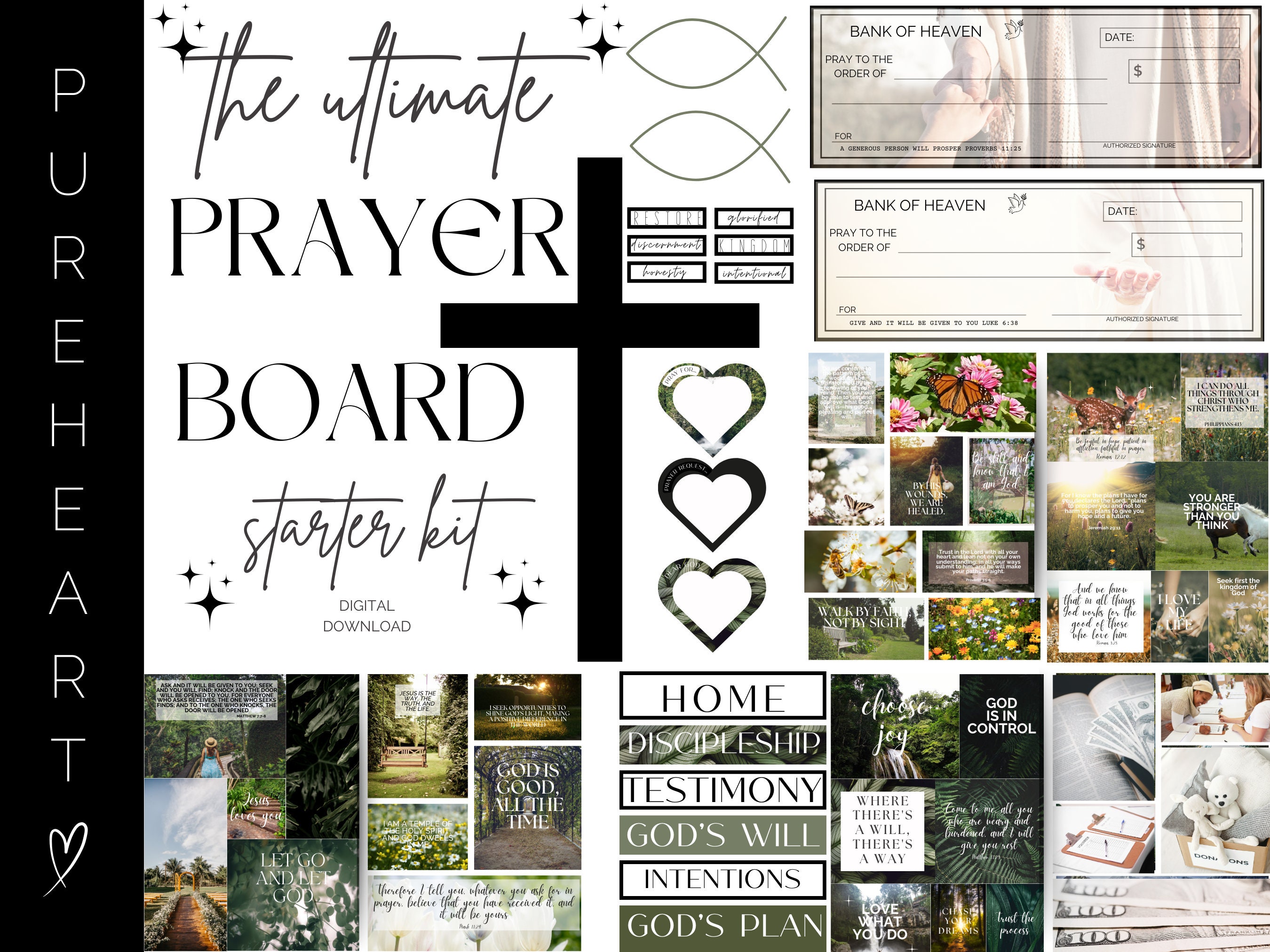 Printable Prayer Board Kit, God's Garden Vison Board Prayer Kit ...