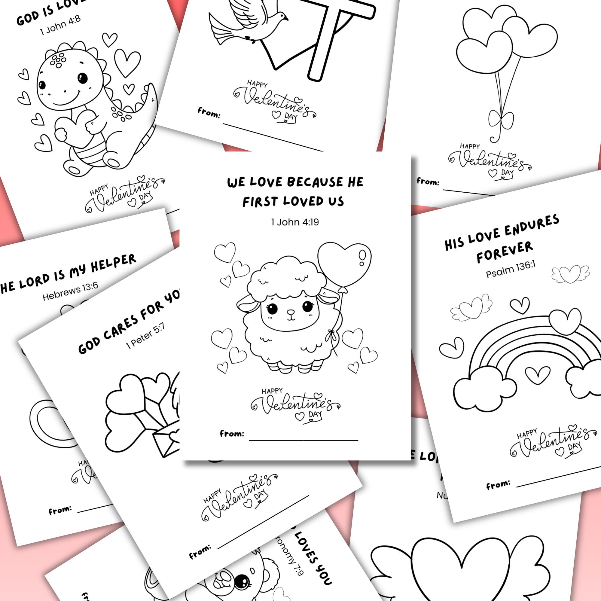 30 Bible Verse Valentine Cards, Printable Christian Bible Verse ...