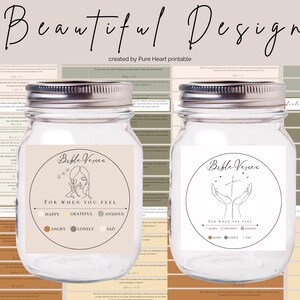 Printable Scripture Jar Kit, Daily Encouragement Cards, Prayer Jar ...