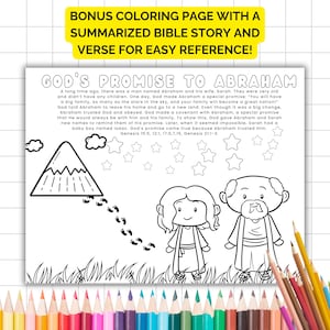 Abraham Printable Placemat Activity, Old Testament Coloring Page, Bible ...
