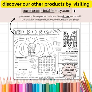 The Birth of Moses Printable Placemat Activity, Old Testament Sunday ...