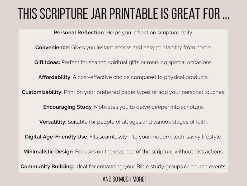 Printable Scripture Jar Kit, Bible Verses for Feelings and Emotions ...