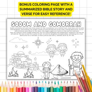 Sodom and Gomorrah Printable Placemat Activity, Old Testament Sunday ...