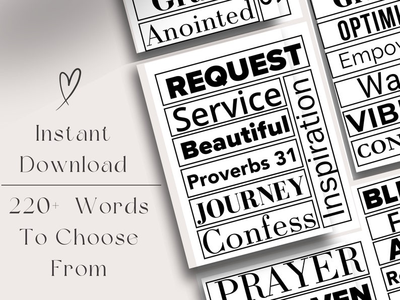 Prayer Board Printable, Christian Vision Board Words, Daily Prayer ...