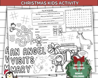 An Angel Visits Joseph Activity Sheet, Children's Church Activity ...