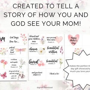 Printable Mother's Day Scripture Cards, Set of 12 Bible Memory Verse ...