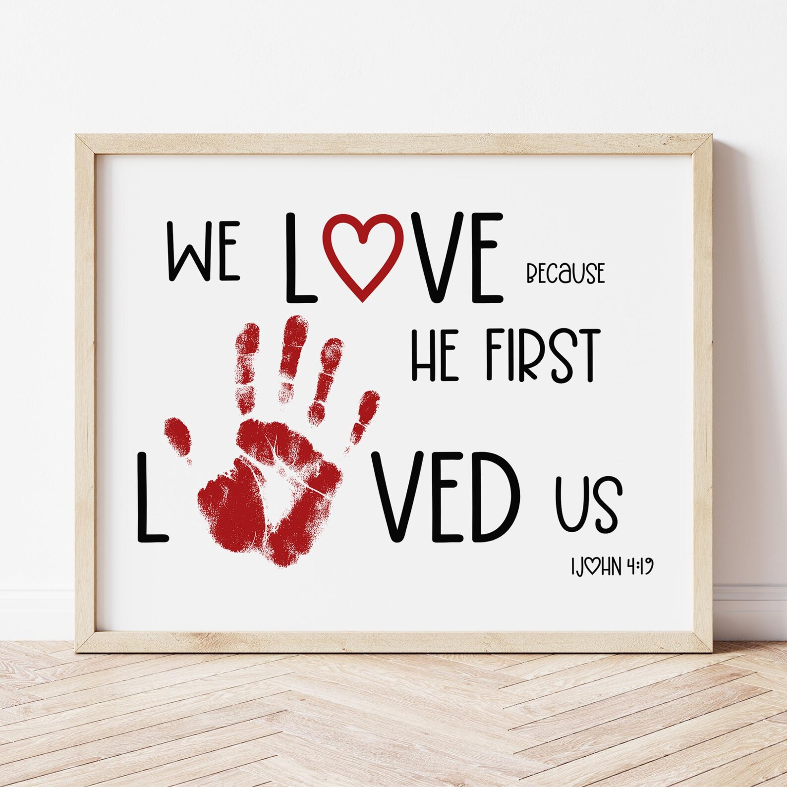 Christian Valentines Day Handprint Printable, Christian Homeschool Art ...