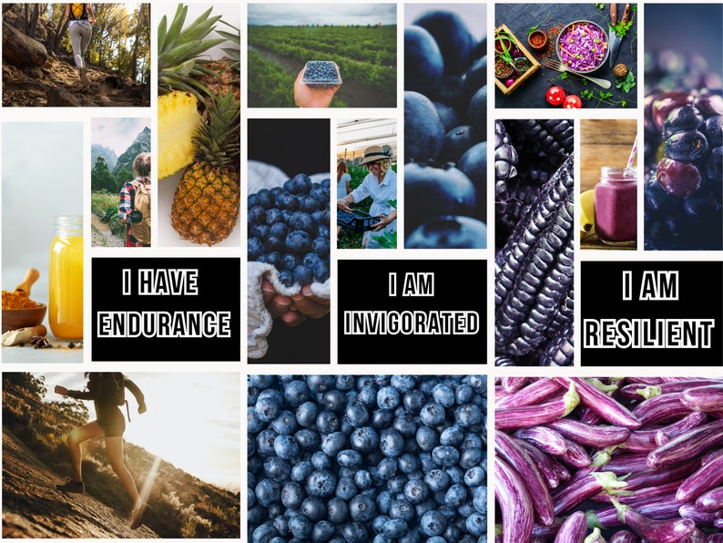 Printable Health & Fitness Vision Board, Mood Board for Women, Vision ...