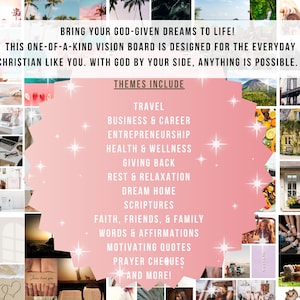Christian Vision Board Kit - 600+ Beautiful Images, Scripture, Bible ...