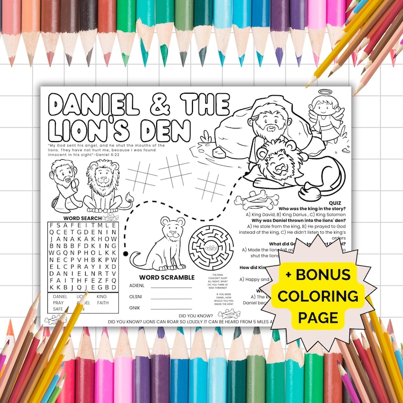 Daniel and the Lion - Etsy