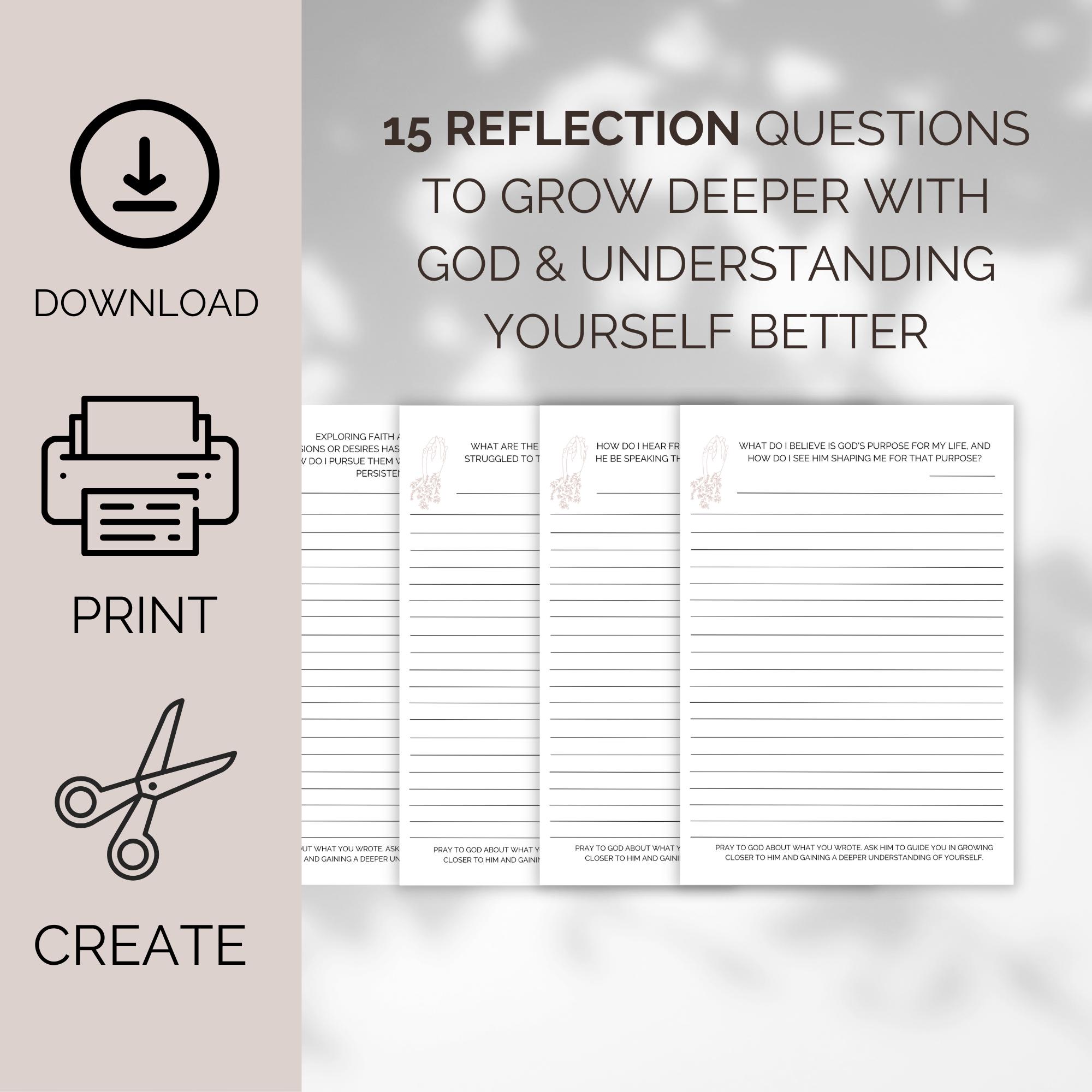 Printable Prayer Journal, Reflection Journal, Gratitude Journal ...