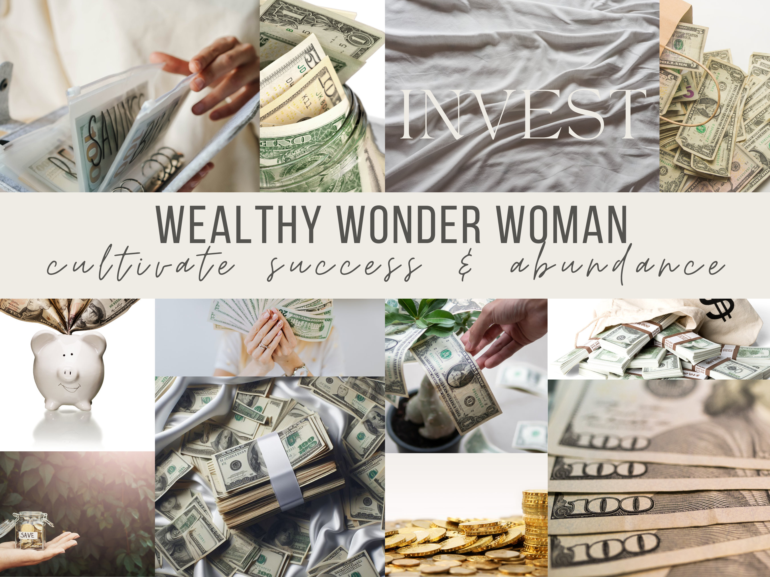 Printable Vision Board Kit to Manifest Money, Good Business, & Wealth ...