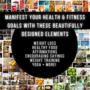 Printable Health & Fitness Vision Board, Mood Board for Women, Vision ...