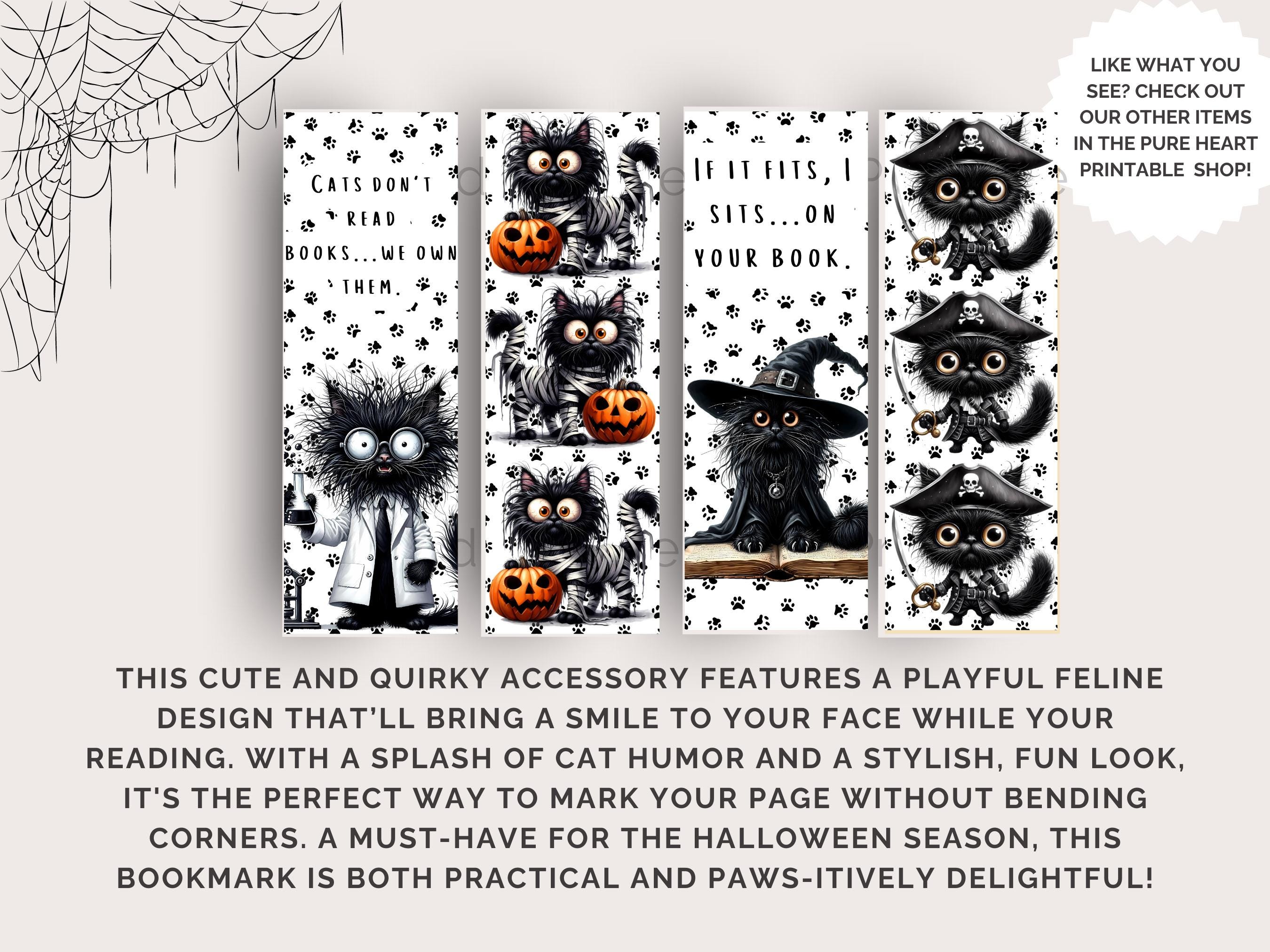 Printable Halloween Bookmarks, Funny Bookmarks, Cute Bookmarks for ...