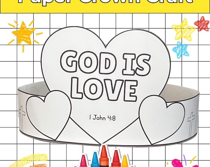 God is Love Craft, Printable God is Love Coloring, Classroom Kids Bible ...