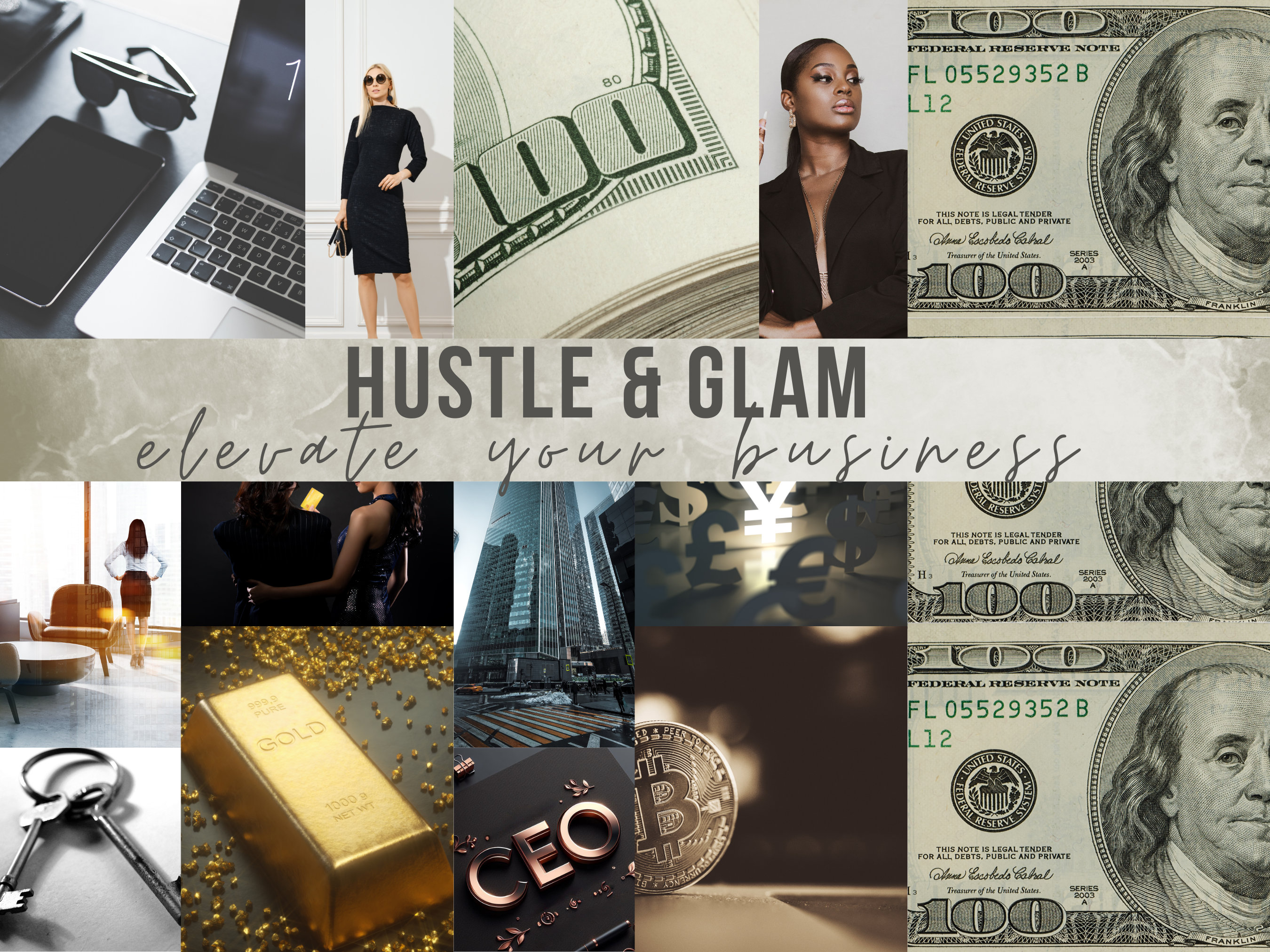 Printable Vision Board Kit to Manifest Money, Good Business, & Wealth ...