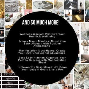 Printable Vision Board Kit to Manifest Money, Good Business, & Wealth ...
