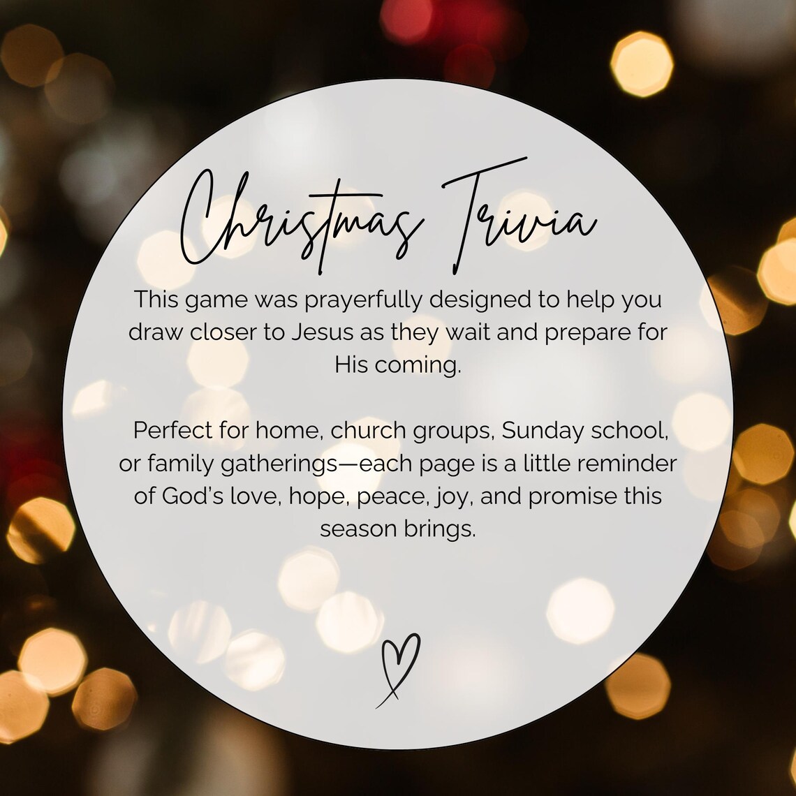 Names of Jesus Trivia Bible Game, Advent Game for Kids & Adults, Women ...