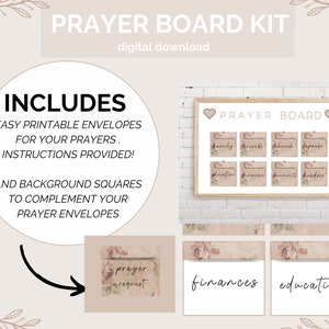 Printable Prayer Board Kit, Vision Board Prayer Kit for Christians ...