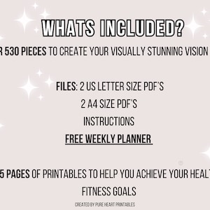 Printable Health & Fitness Vision Board, Mood Board for Women, Vision ...