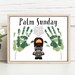 Palm Sunday Handprint Art Craft, Printable Palm Sunday Lent Craft ...