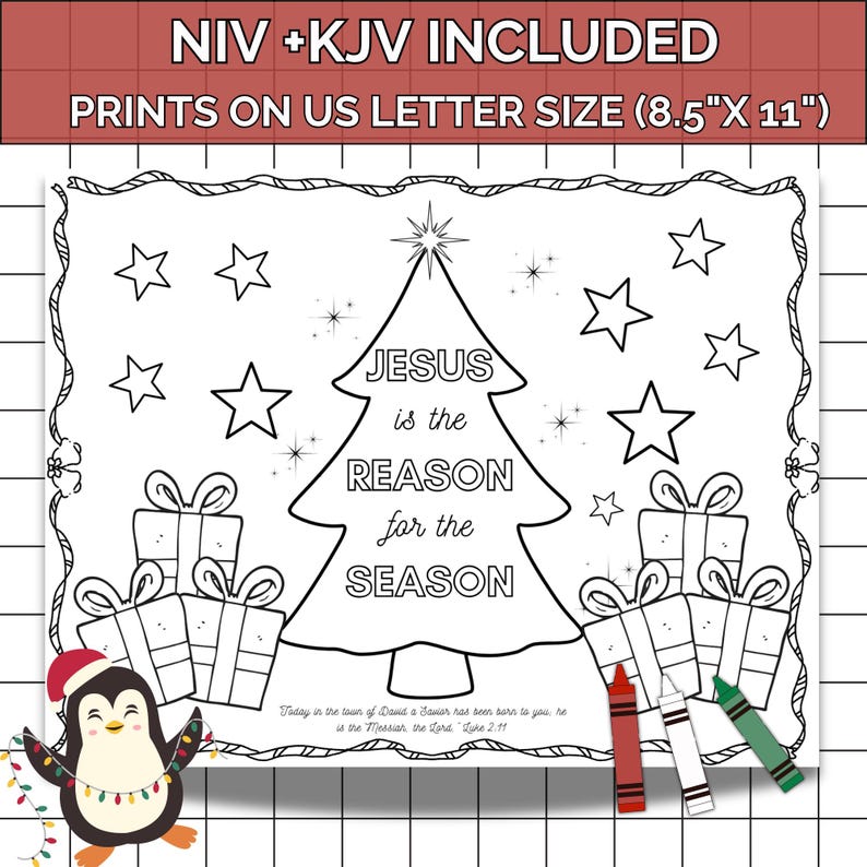 Jesus is the Reason Activity for Kids, Nativity Activity for Children ...