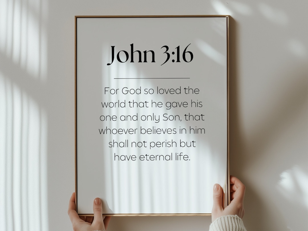 John 316 Scripture Wall Art, for God so Loved the World Home Decor ...