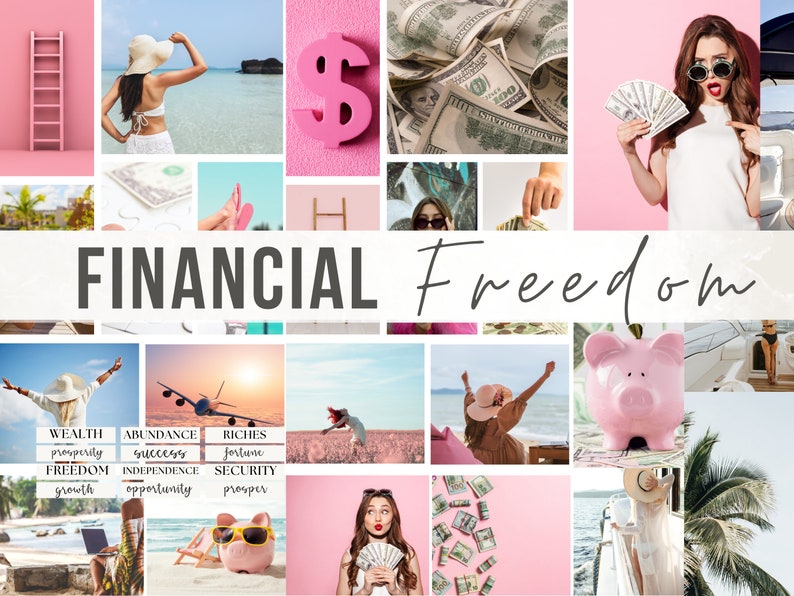 Printable Vision Board Kit to Manifest Money, Good Business, & Wealth ...