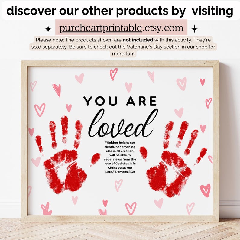 Christian Valentines Day Handprint Printable, Christian Homeschool Art ...