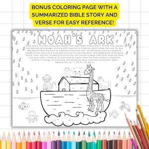 Noahs Ark Activity, Bible Coloring Games, Old Testament Study Guide for ...
