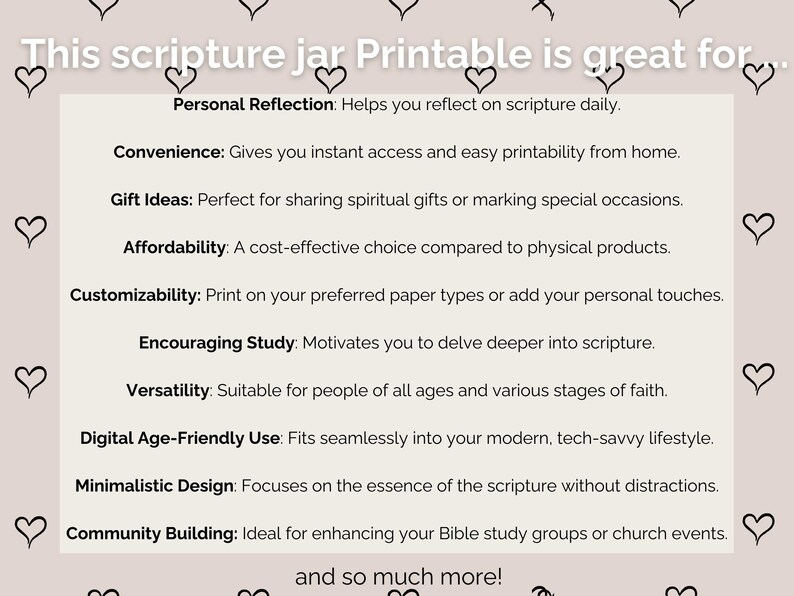 Printable Scripture Jar Kit, Daily Encouragement Cards, Prayer Jar ...