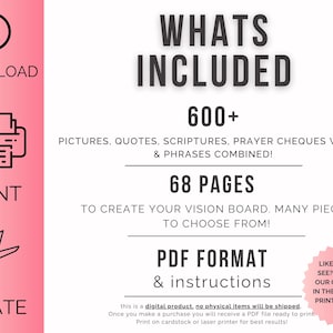 Christian Vision Board Kit - 600+ Beautiful Images, Scripture, Bible ...