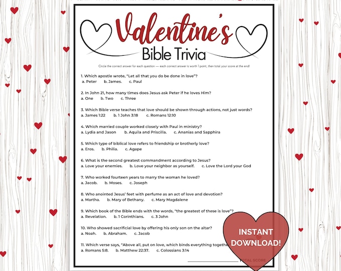 Printable Valentine’s Day Bible Craft, Sunday School Scripture Activity ...