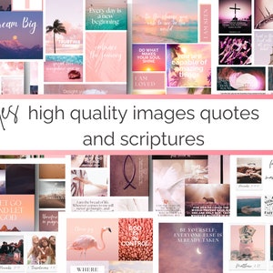 Printable Prayer Board Kit, Christian Vision Board, Wall Collage, Bible ...