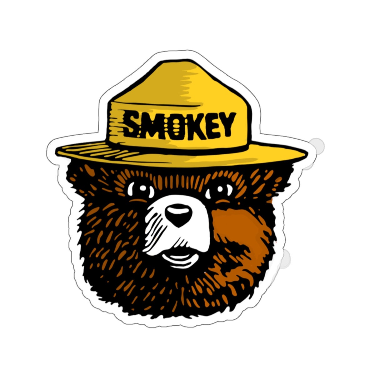 Smokey the Bear Sticker - Etsy