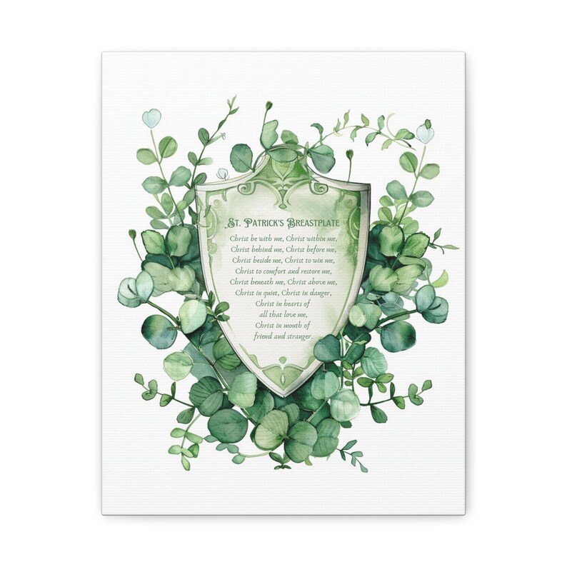 St. Patrick's Breastplate Canvas Wall Art, St. Patrick's Day, Christian ...