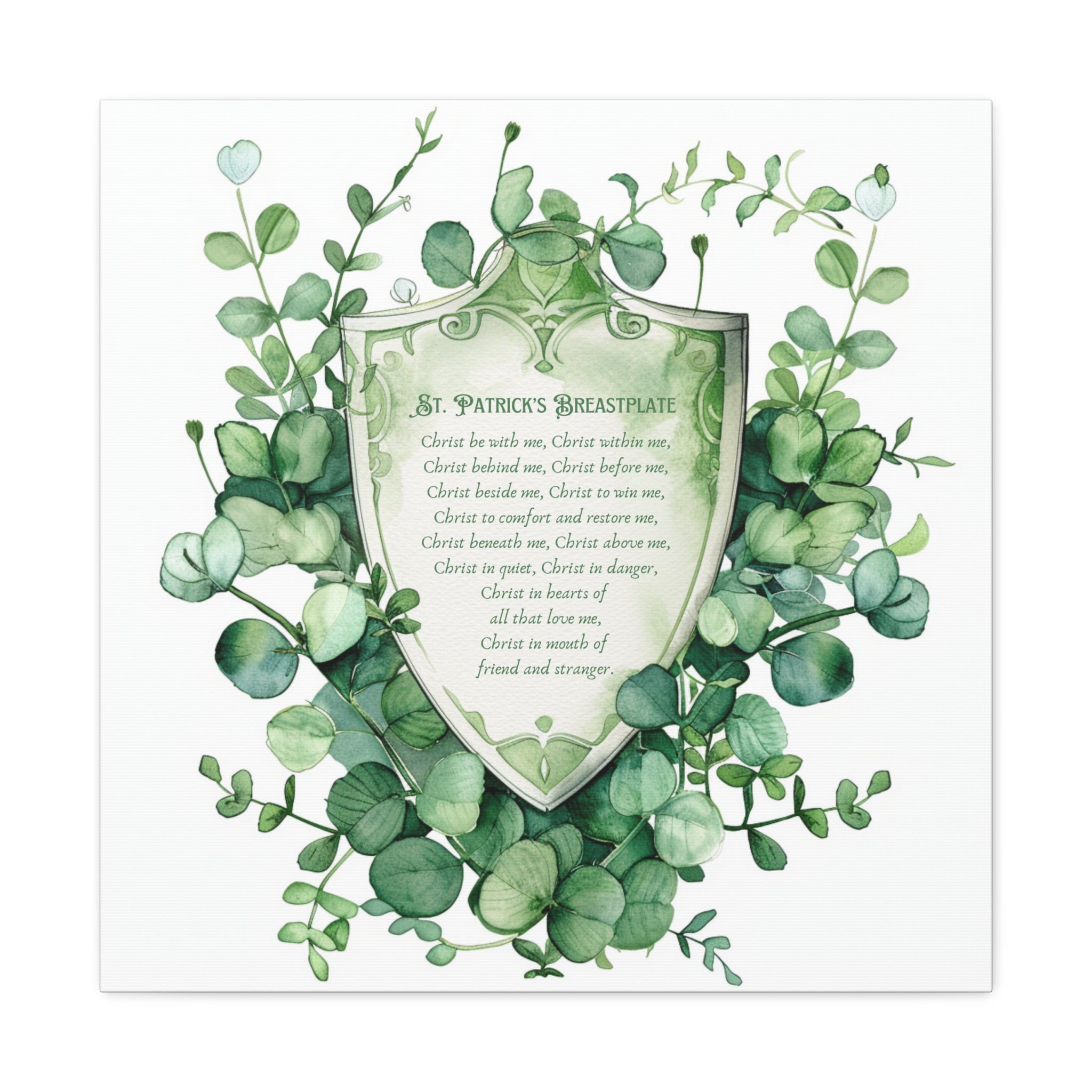 St. Patrick's Breastplate Canvas Wall Art, St. Patrick's Day, Christian ...