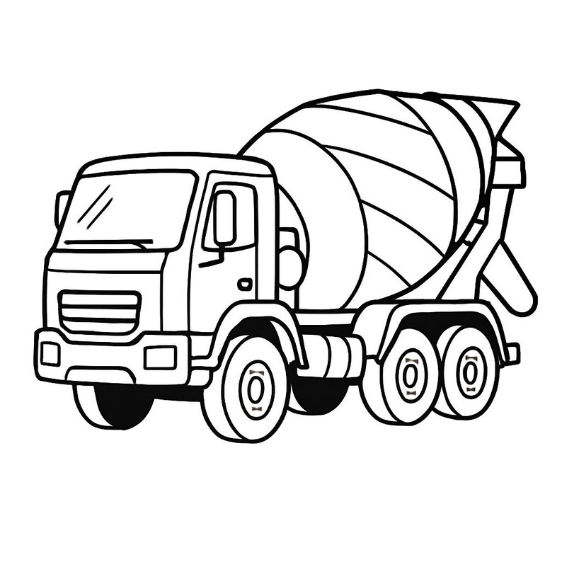 Work Truck Coloring Pages for Kids | Printable Construction Vehicle ...