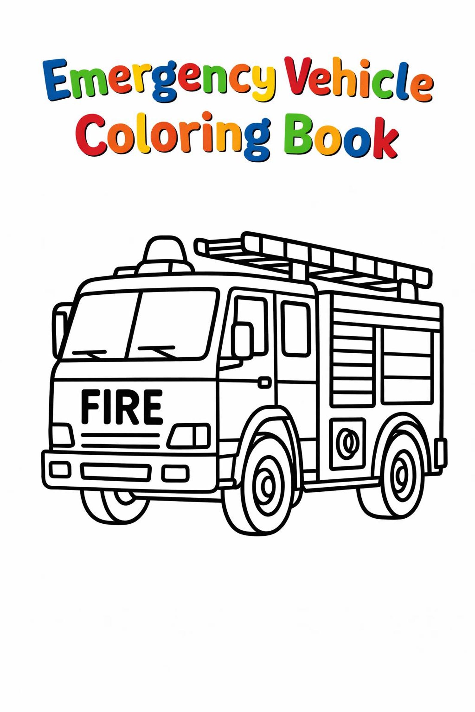 Emergency Vehicle Coloring Pages | Fire Truck, Police, Ambulance ...